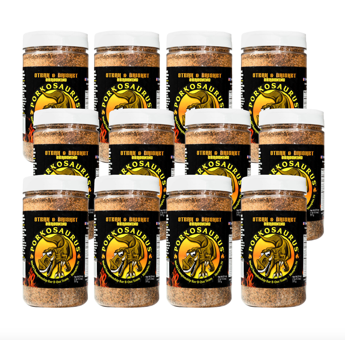 Porkosaurus Brisket & Steak Seasoning (32 oz) 12PACK – Porkosaurus BBQ